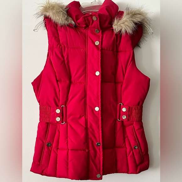 Guess | Jackets & Coats | Guess Puffer Vest With Detachable Furry Hood ...